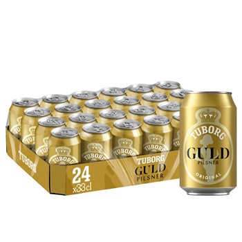 Tuborg Guld - Starkes Lager 5,6% Bier, 24x33cl. dürfen – ButikMarket Europe
